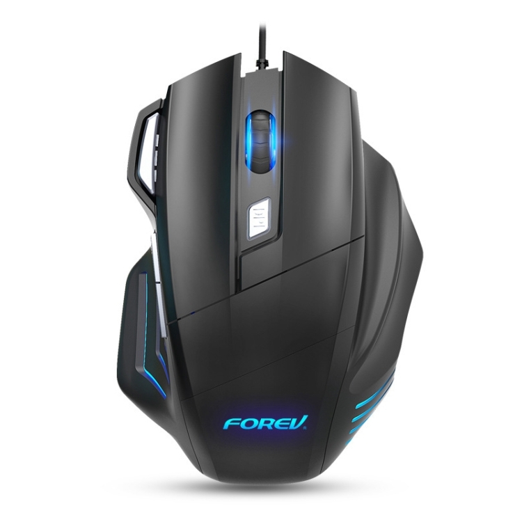 FOREV FV-X7 3200dpi Wired Mechanical Gaming RGB Lighted Mouse (Black ...