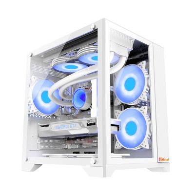 PC POWER ICE CUBE M-ATX GAMING CASING (5 X ARGB FAN) MODEL: PP-H20 WH ...