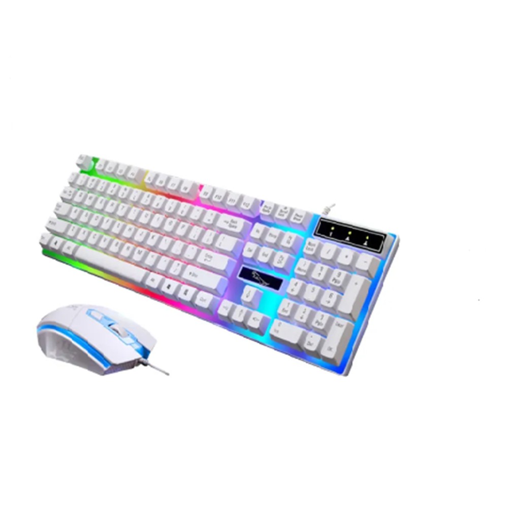 Keybpard & Mouse : NJ White RGB 2 IN 1 COMBO – Powerland BD