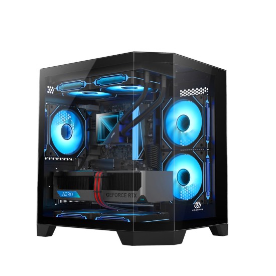 Revenger Air Box Mini ARGB Mid-Tower Gaming Desktop Case (Black ...